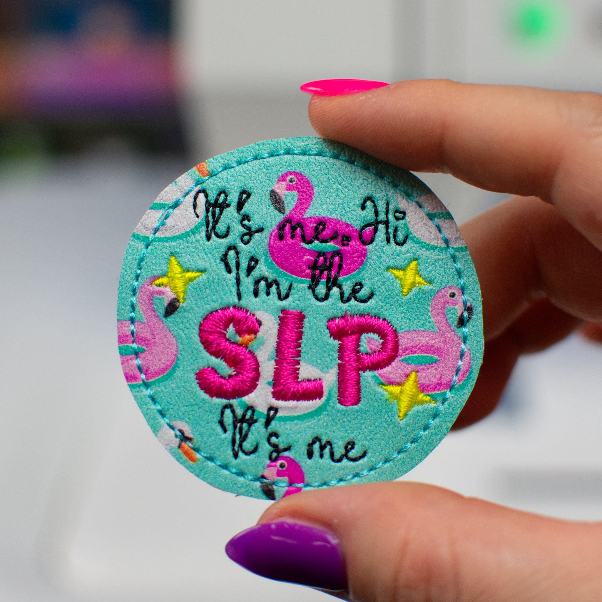 I'm the SLP, It's Me Feltie Embroidery Design – Designs by Drea