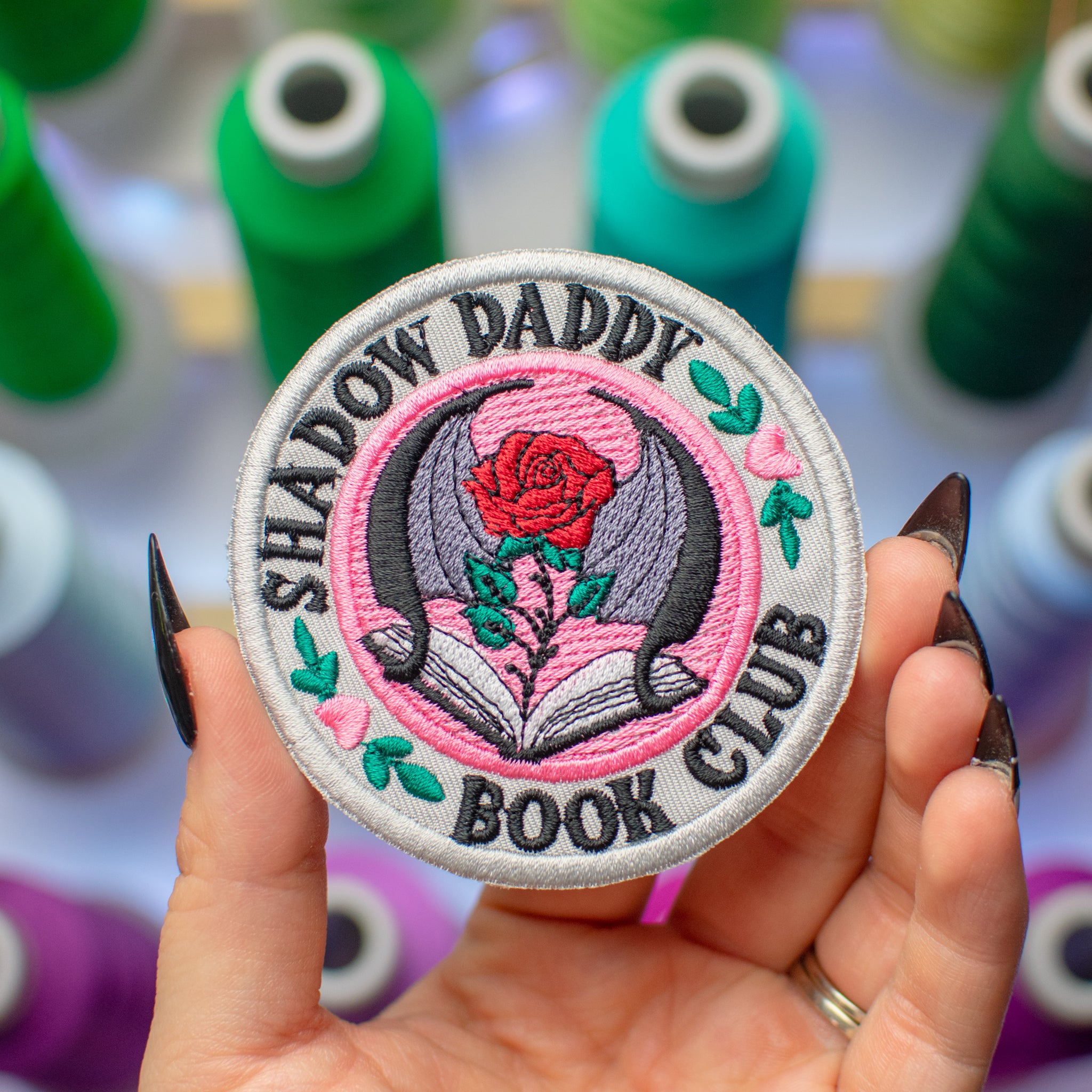 Shadow Daddy Book Club Patch Embroidery Design – Designs by Drea