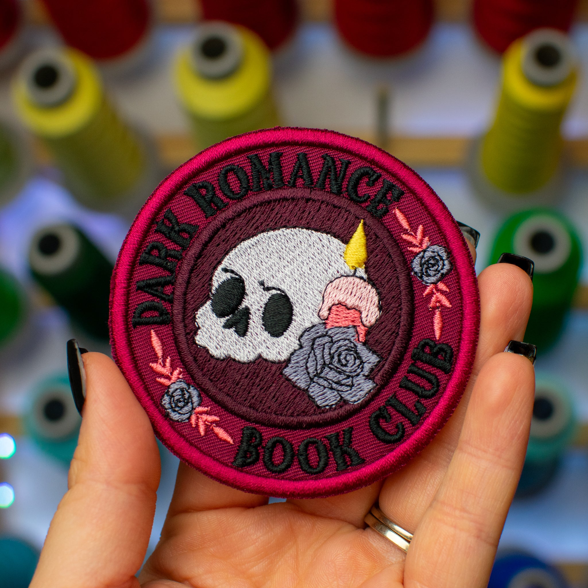 Dark Romance Book Club Patch Embroidery Design – Designs by Drea