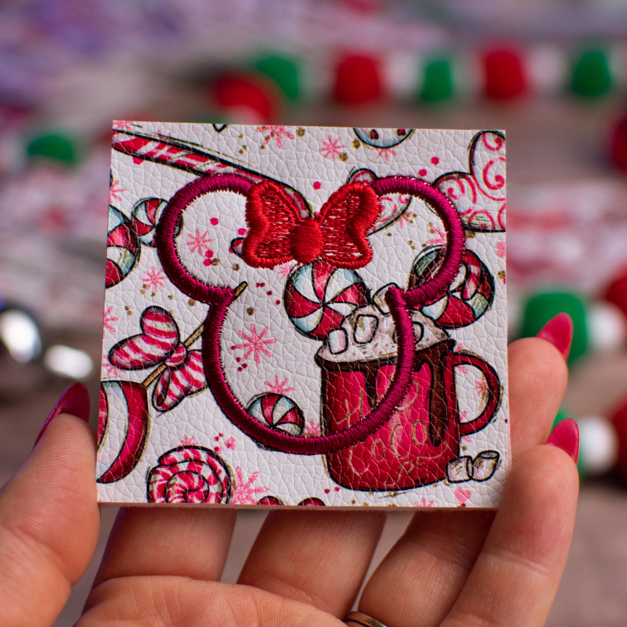 Peppermint Sweets Mouse Head Feltie – Designs by Drea
