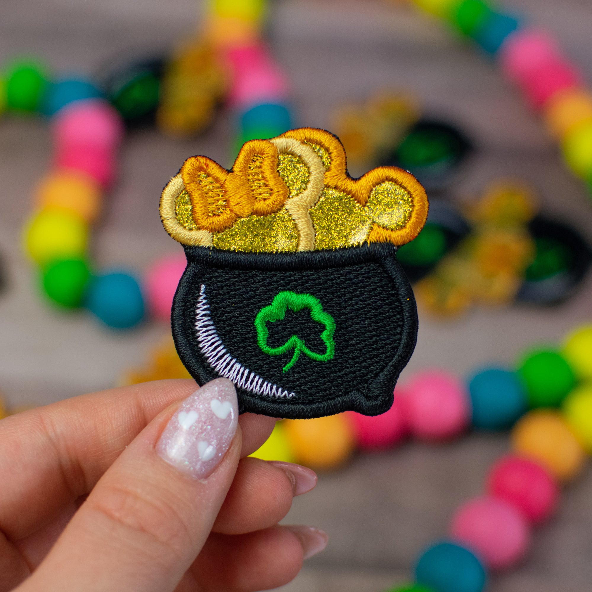 Pot of Gold Iron On Patch – Designs by Drea